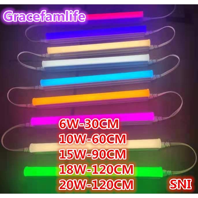 Jual Lampu TL Neon T5 LED 6W 30CM /10W 60CM /15w 90cm /18W 120CM/20W-120CM/T5 lampu/ Tube Warna ...