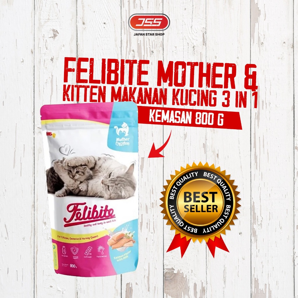 Jual Felibite Mother & Kitten Makanan Kucing Rasa Salmon With Milk 800 ...
