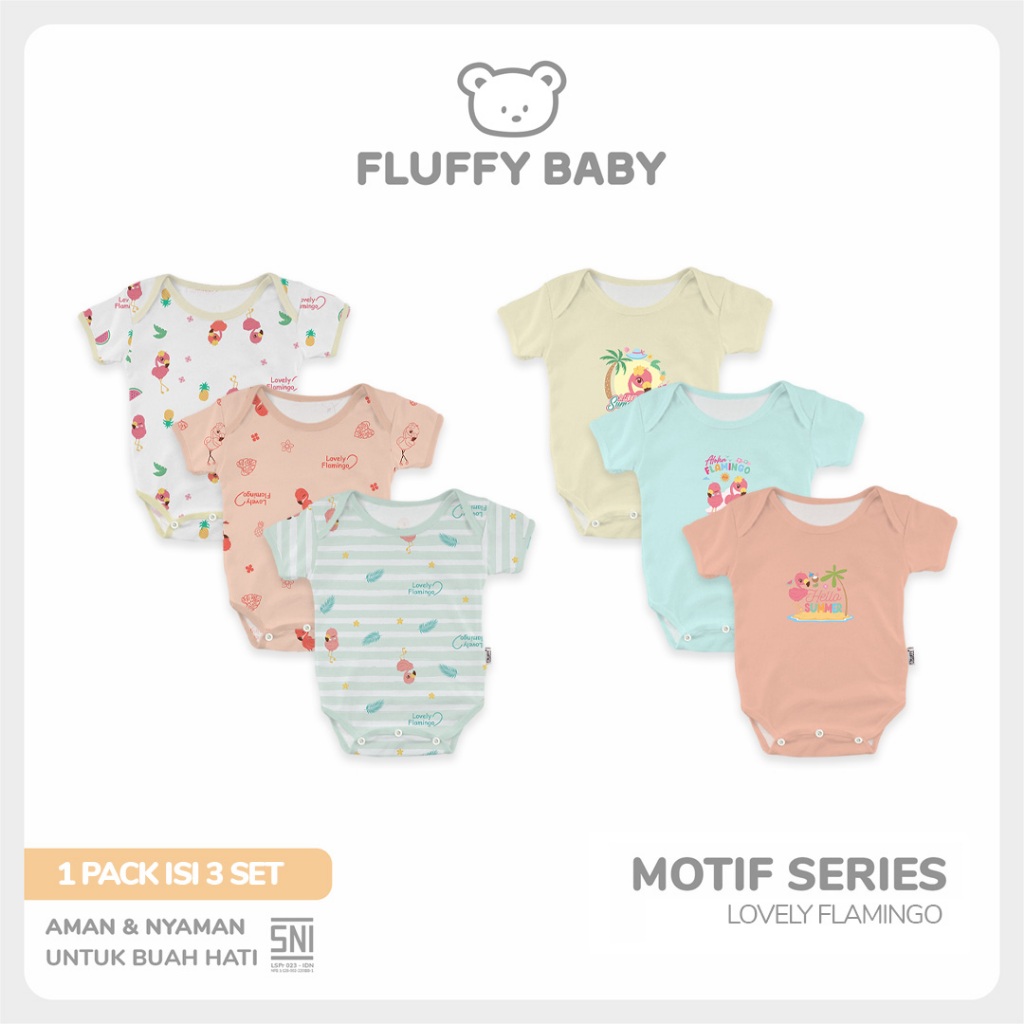 Jual FLUFFY Jumper Pendek Flamingo (Isi 3Pcs) JUMP FSB SML | Shopee ...