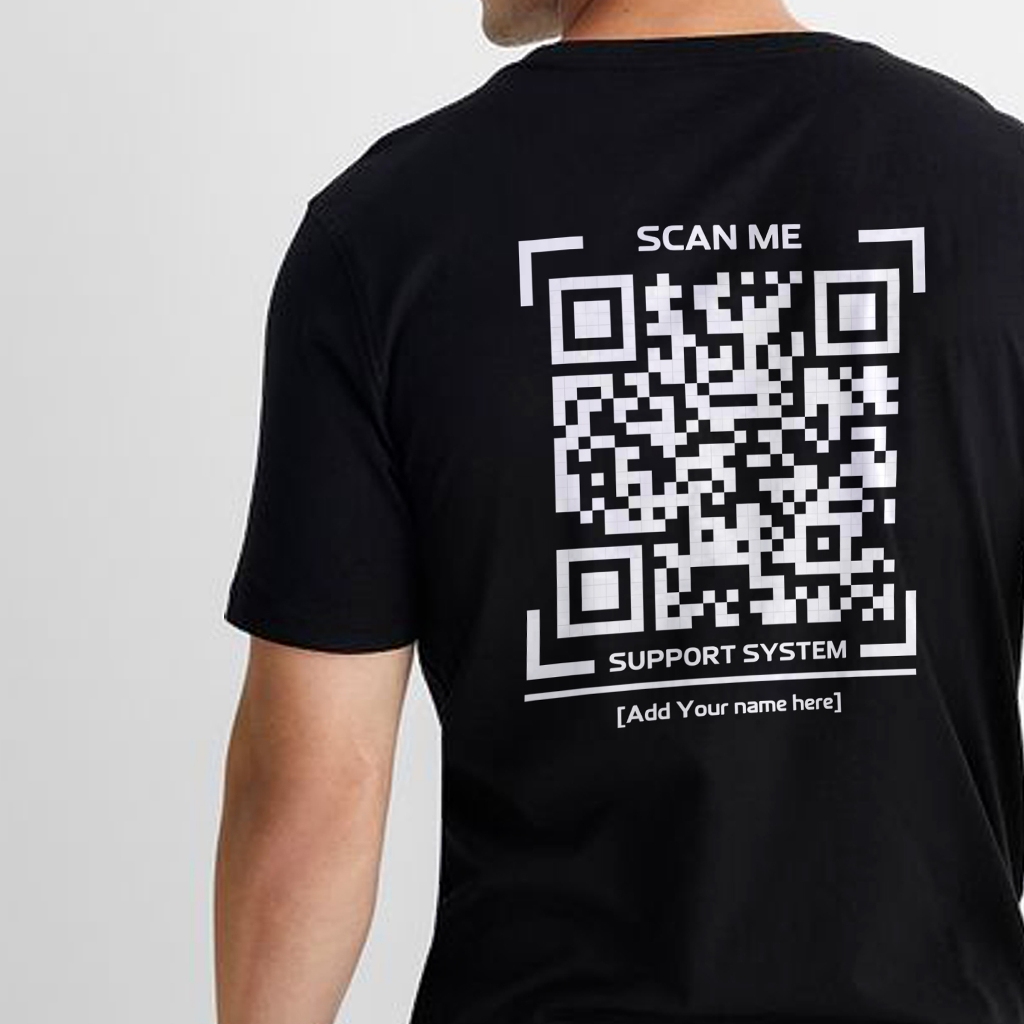 Jual SABLON KAOS CUSTOM - CR CODE / BARCODE (Bisa diScan) | Shopee ...