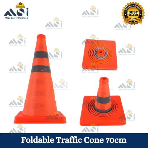 Jual Foldable Traffic Cone Emergency 70cm / Kerucut Lalu Lintas Lipat | Shopee Indonesia