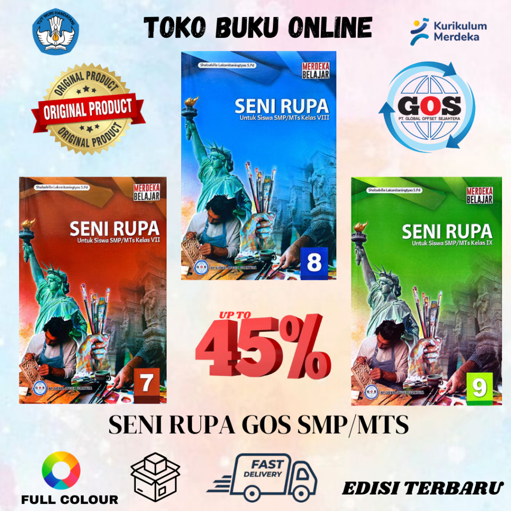 Jual Buku Siswa Pendamping SENI RUPA Kelas 7,8,9 SMP/MTS Kurikulum Merdeka (GOS) Global Offset ...
