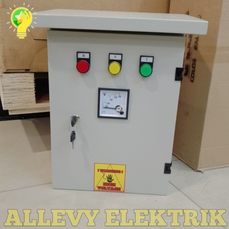 Jual BOX PANEL OUTDOOR 30X40X20 PLAT 1.2MM + P.LAMP RST + VOLTMETER ...