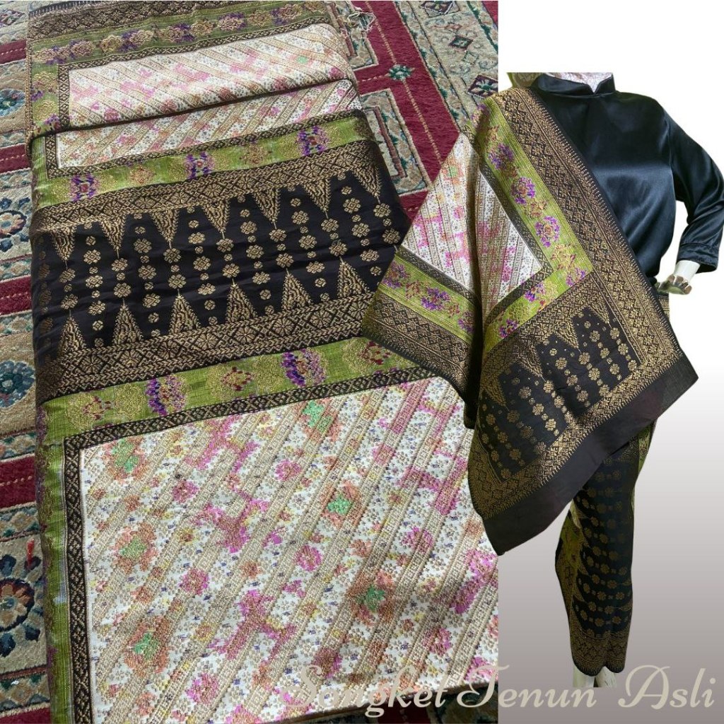 Jual Tina Songket - Songket Palembang Motif 3 Negri Limar Tembaga Tenun Asli Berbagai Macam ...