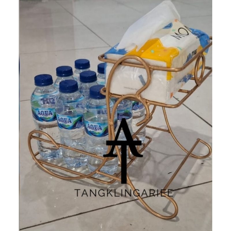 Jual Rak botol Aqua dan tempat tisu minimalis/Minumam gelasan | Shopee ...