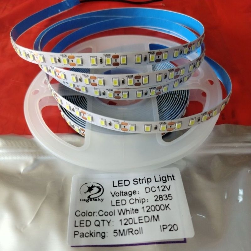 Jual lampu LED strip 12V 120led merek nagasaky warna cool white 12.000K ...