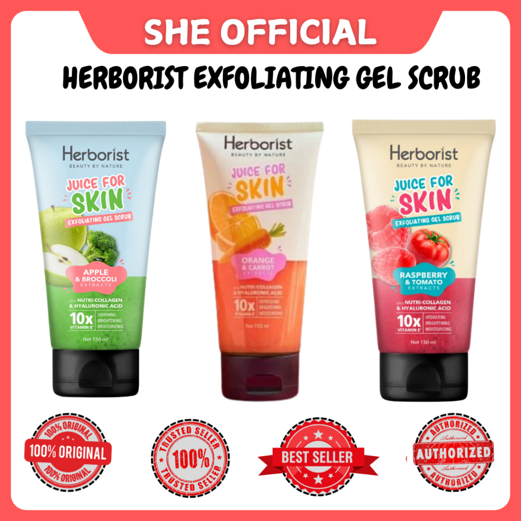 Jual Herborist Exfoliating Gel Scrub Menutrisi & Meregenerasi Kulit Melembapkan Mengangkat Sel ...
