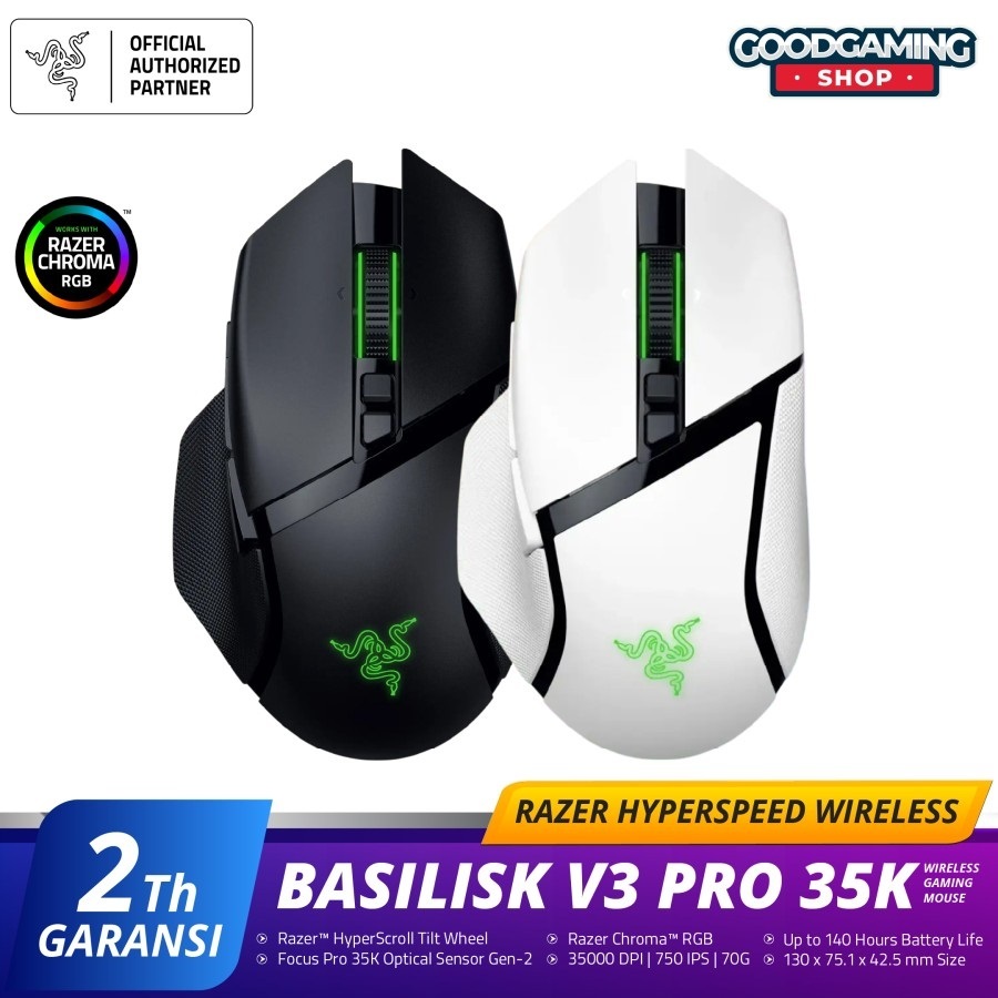 Jual Razer Basilisk V3 Pro 35K - Fully Customizable Wireless Ergonomic ...
