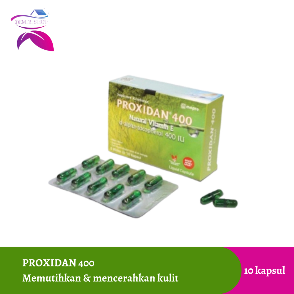 Jual Proxidan 400 Strip 10 Kapsul / Vitamin E 400 IU | Shopee Indonesia