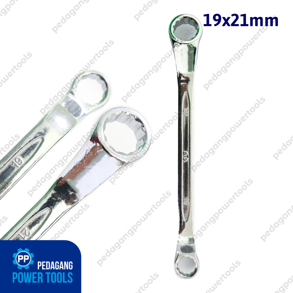 Jual ATS KUNCI RING 19 X 21 MM RENG 19X21 DOUBLE OFFSET RING SPANNER ...
