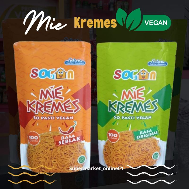 Jual Mie Kremes Vegan 100 Gram | Shopee Indonesia