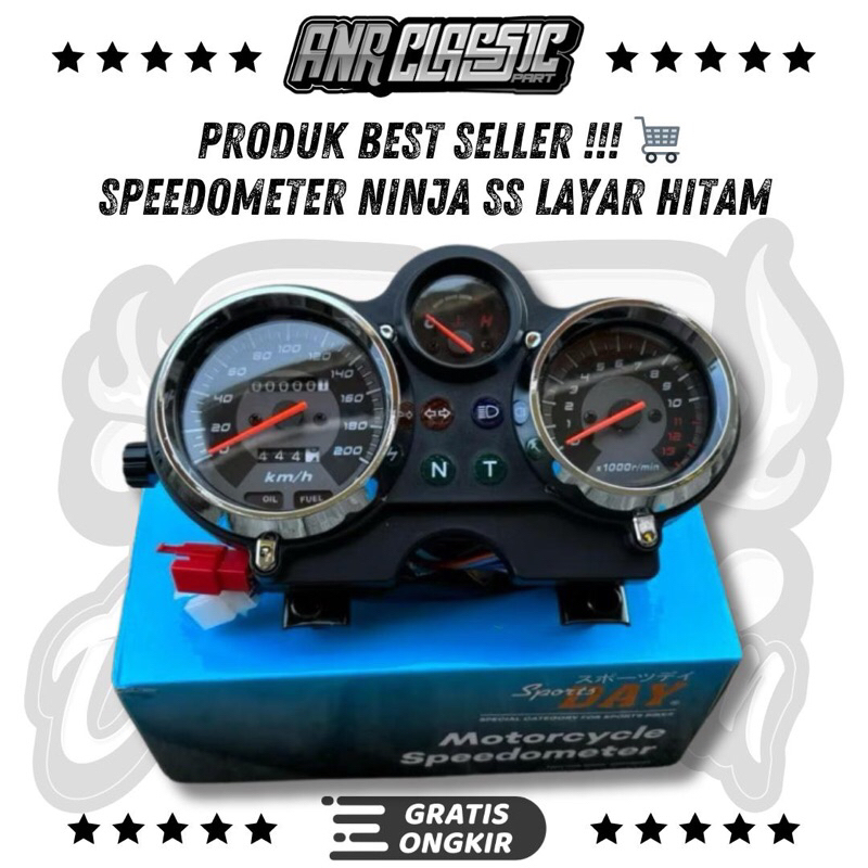 Jual SPEEDOMETER NINJA SPIDO NINJA SS IMPORT NINJA R LAYAR HITAM ...