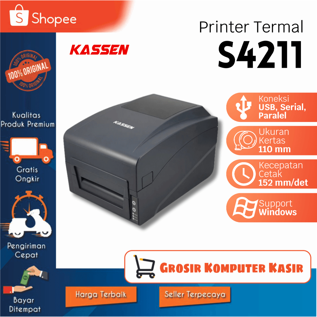 Jual KASSEN - Printer Stiker Barcode Kassen S 4211 Transfer Tinta ...
