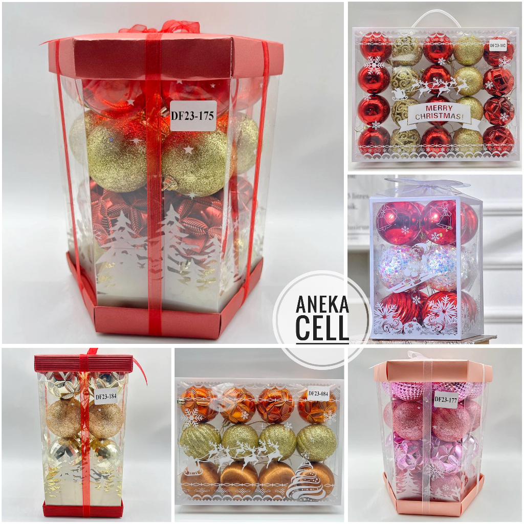 Jual [ PREMIUM ]1 SET AKSESORIS MIX BOX NATAL HIASAN GANTUNG POHON ...