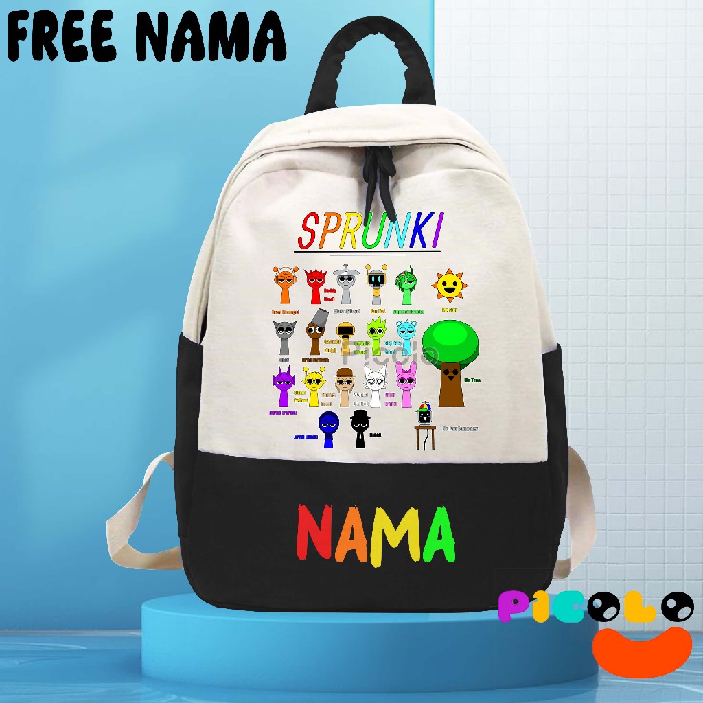 Jual (FREE NAMA) TAS RANSEL BACKPACK ANAK SEKOLAH TK-SD MOTIF ANIMASI ...
