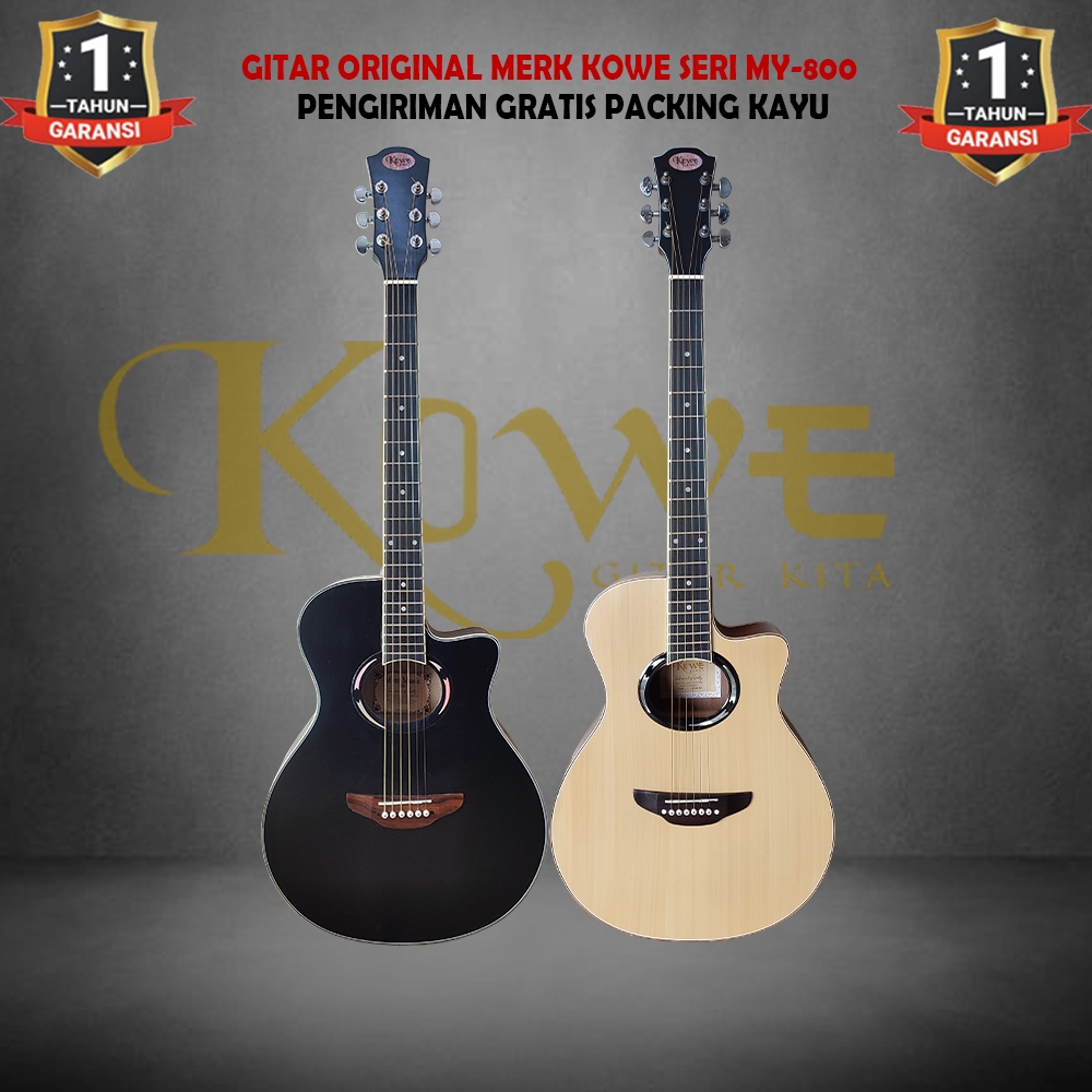 Jual Gitar Akustik Elektrik 7545R KOWE SERI MY 800 Body Coak Original Bergaransi Free Packing ...