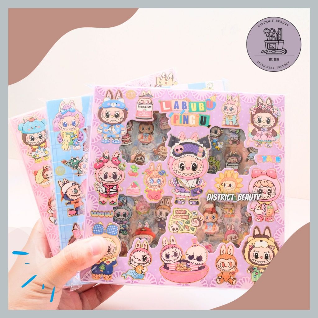 Jual STIKER 100 LEMBAR LABUBU STIKER LABUBU 1 BOX ISI 100 LEMBAR STIKER ...