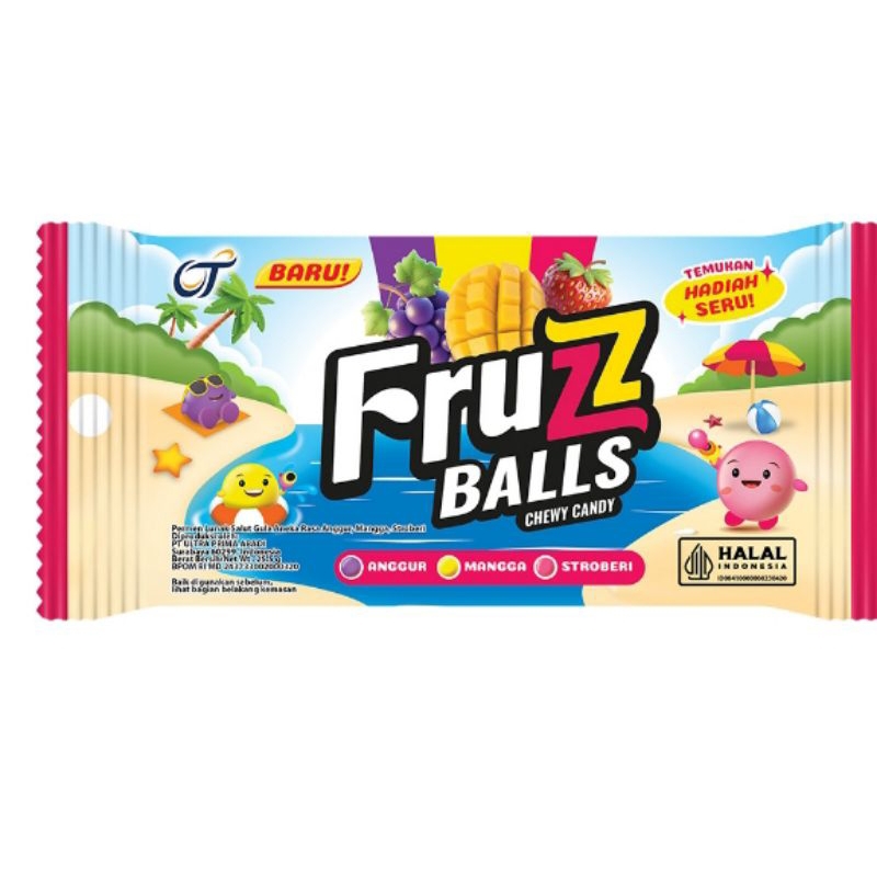 Jual Fruzz Ball Permen Chewy Rasa Buah 25.5 g | Shopee Indonesia