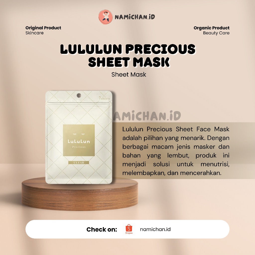 Jual [ PO Japan Juli 2025 ] Lululun Precious Sheet Face Mask Moist | Lululun Precious Green Anti ...