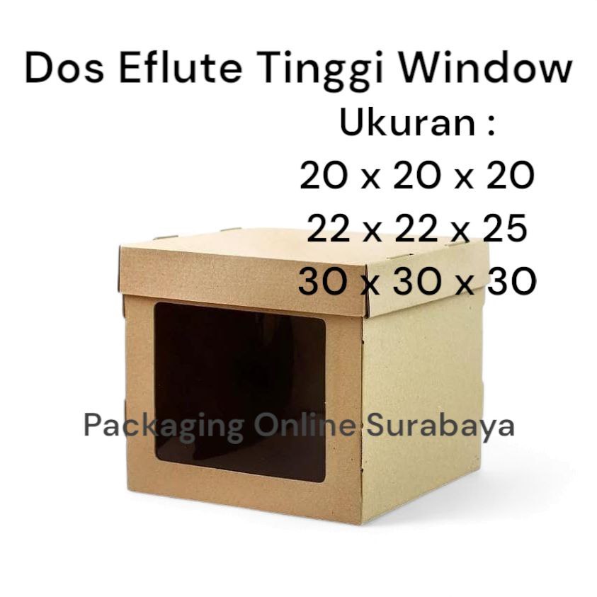 Jual E-Flute Kardus Kotak Kue Tart Cake Tinggi Kemasan Parcel Hampers ...