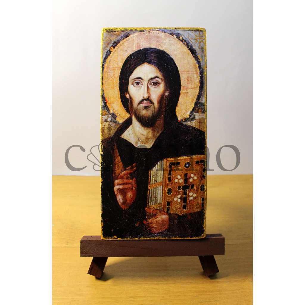 Jual Ikon Kristus Pantokrator Sinai Christ Pantocrator Yesus Kayu Asli ...