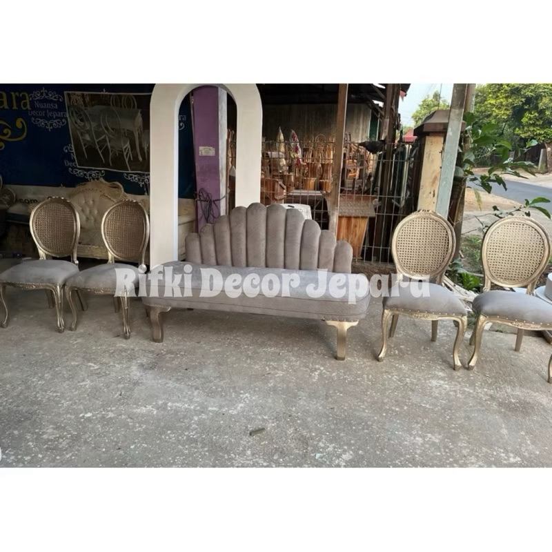 Jual kursi pelaminan / sofa pelaminan kipas & rotan / kursi pelaminan ...