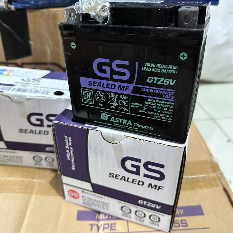 Jual Aki GS Astra GTZ6V Accu Kering Vario 125 150 160 Beat Scoopy New ...