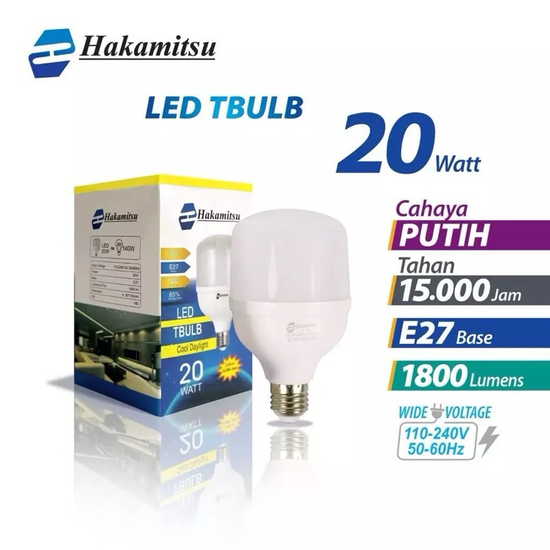 Jual LED HAKAMITSU Bohlam Lampu LED Capsule 20 Watt 30Watt 40Watt 50Watt | Shopee Indonesia