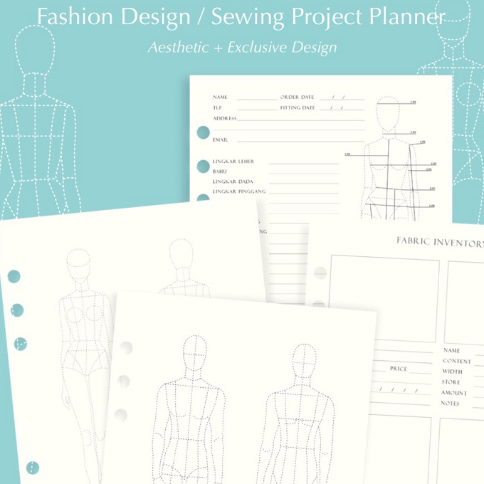 Jual FG2 DEAR LILY SEWING PLANNER A5 B5 A4 Isi Kes Binder Buku Sketsa ...