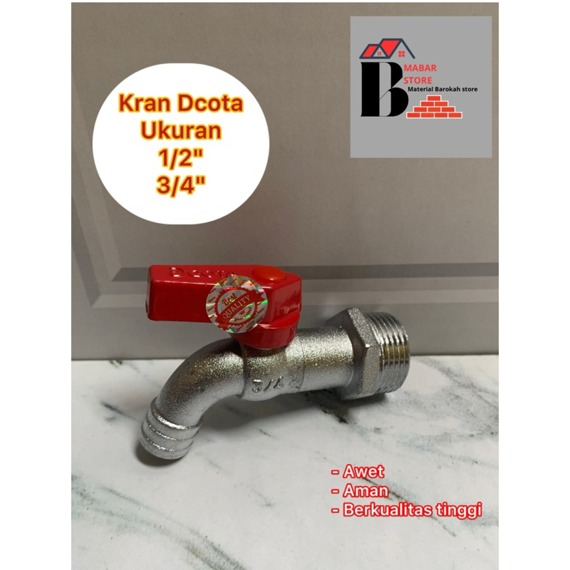 Jual Kran air kran 3/4" kran besi awet kran tembok kran d'cota Dcota ...