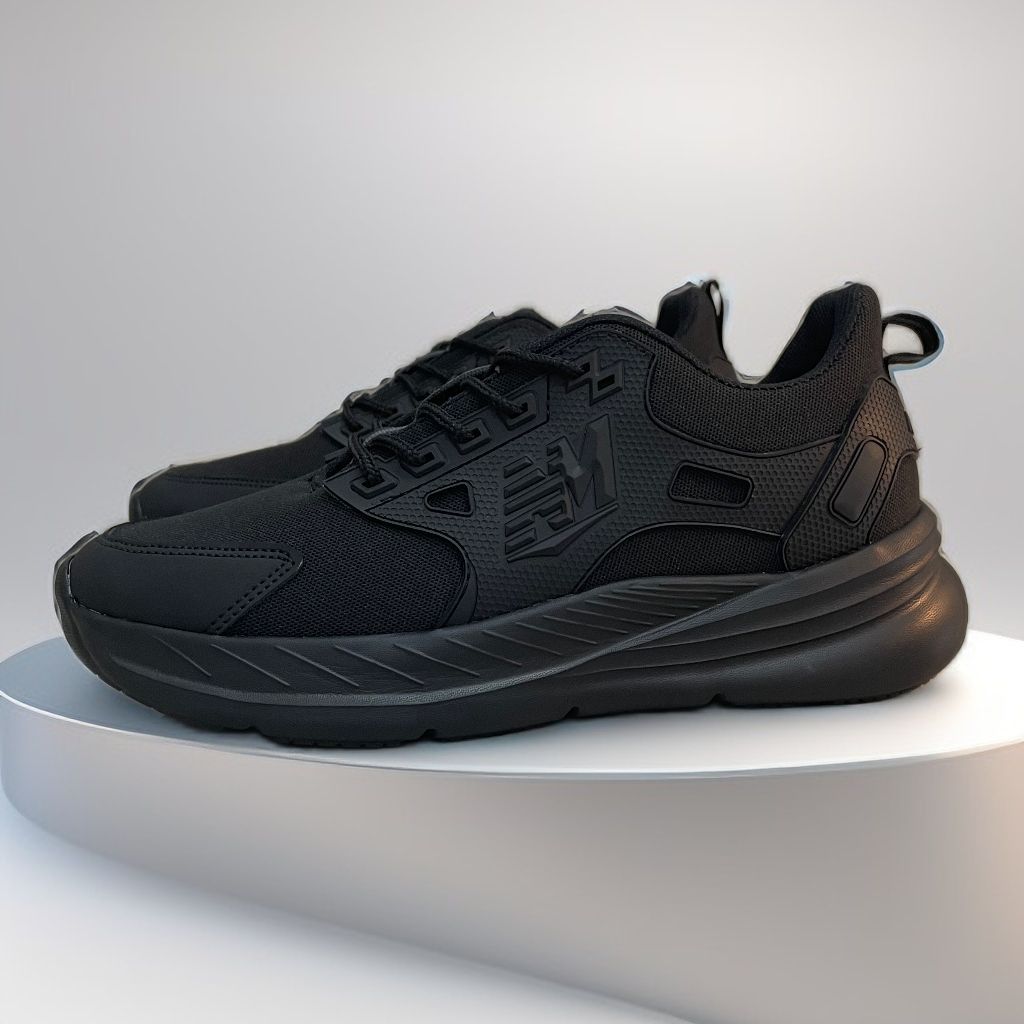 Jual SEPATU HITSM POLOS FULL BLACK / SNEAKERS PRIA DAN WANITA / SEPATU ...