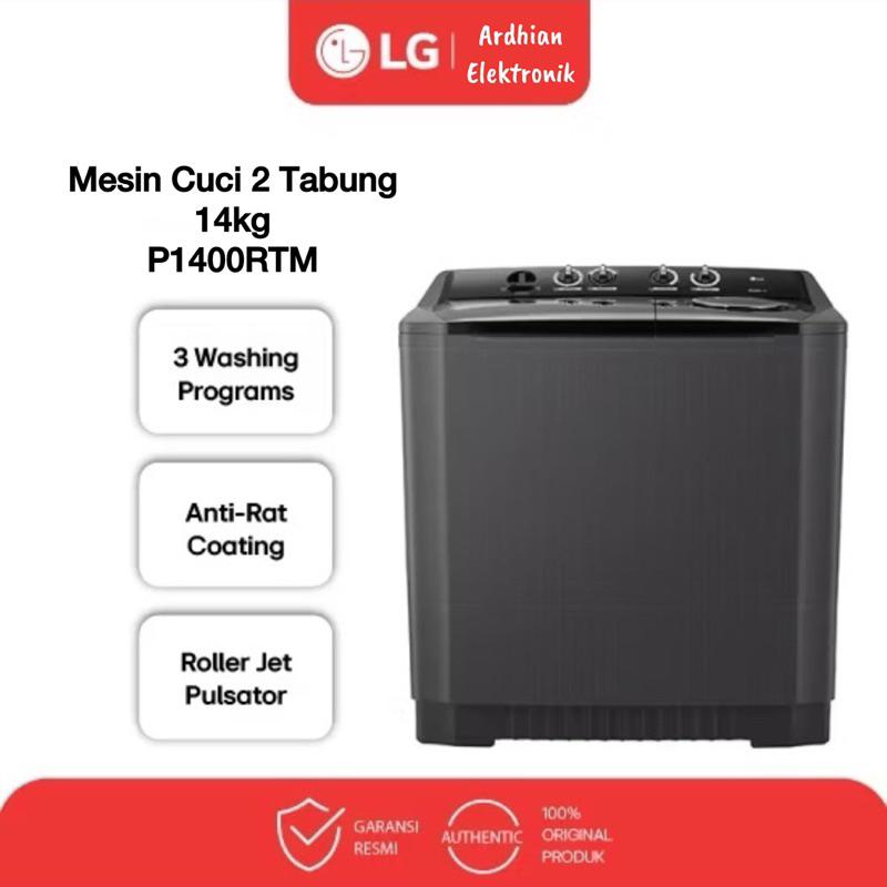 Jual MESIN CUCI LG P1400RT / P1400RTM 2 Tabung 14 Kg | Shopee Indonesia