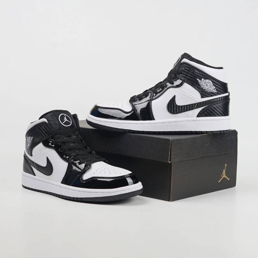 Jual Nike Air Jordan 1 Mid All Star Carbon Black White | Shopee Indonesia