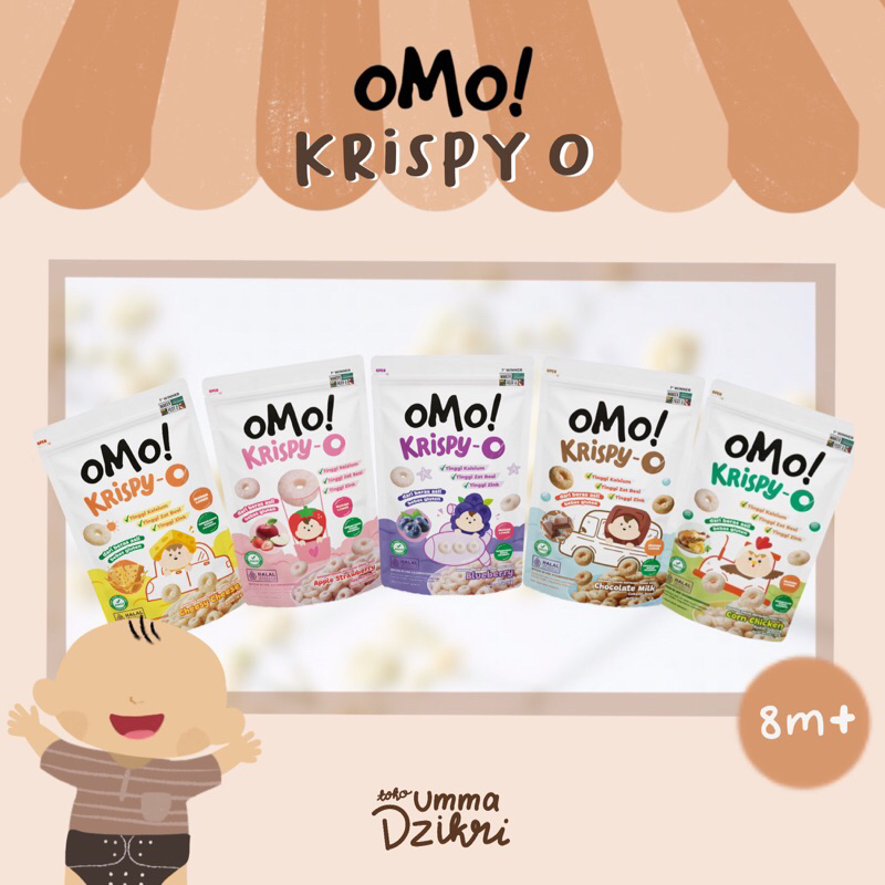 Jual OMO! Krispy - O Snack Sehat Bayi Anak / Puff bayi sehat / Cemilan ...