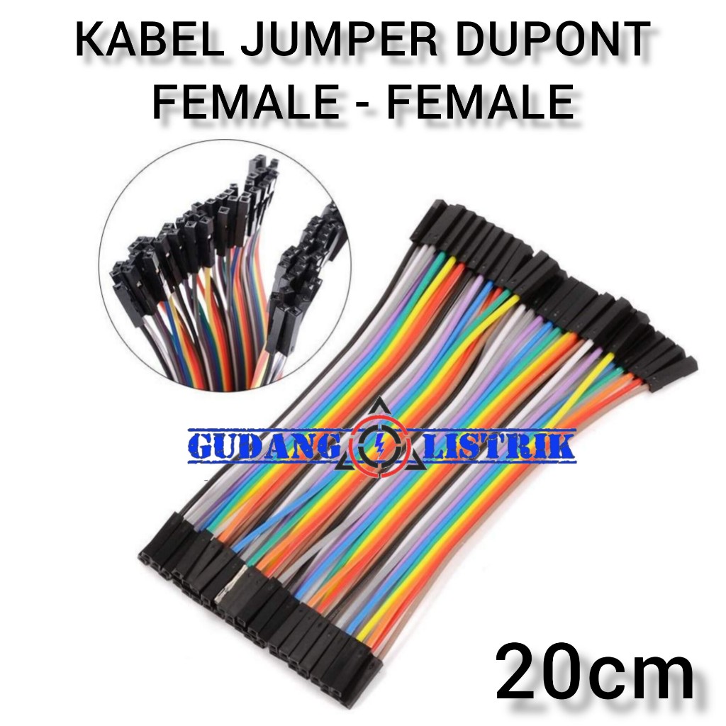 Jual 10pcs Kabel Jumper Dupont 20cm Female To Female Header Cable Kabel ...