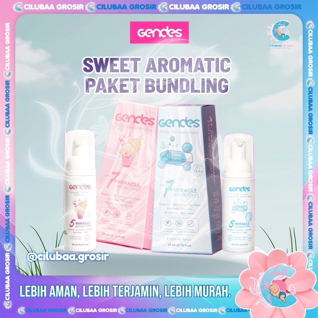 Jual GENDES Feminine Care Swet Aromatic Foam Spray Paket Bundling ...