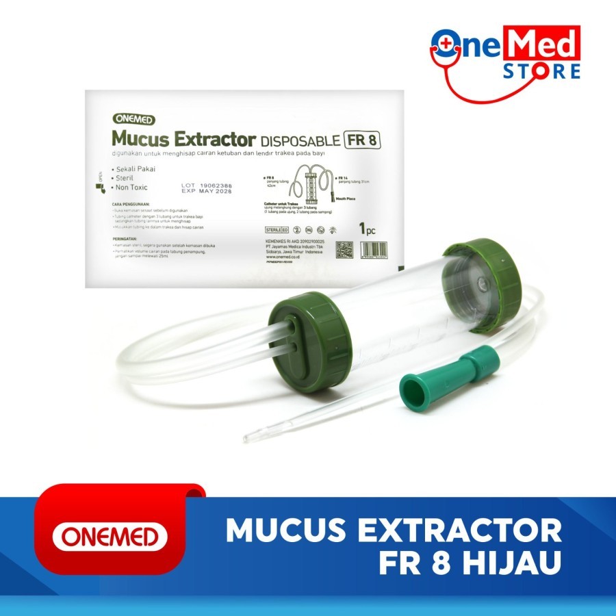 Jual ONEMED Mucus Extractor FR 8 Hijau Penyedot Lendir Bayi OOF | Shopee Indonesia