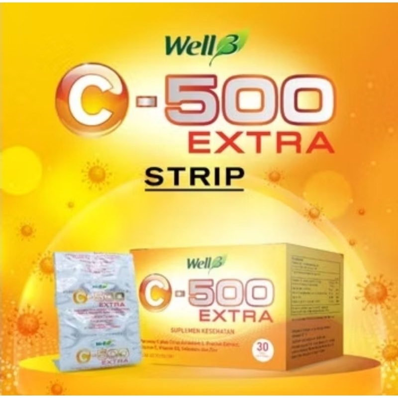 Jual CNI WELL3 C 500 EXTRA VITAMIN C ORIGINAL ( 8 SRTIP 32 TABLET) | Shopee Indonesia