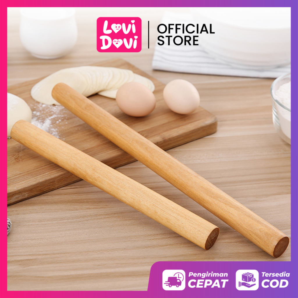 Jual Pengilling Adonan Kayu Rolling Pin / Kayu Pembentuk Adonan Tepung ...