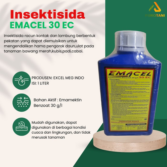 Jual Insektisida Emacel 30EC Emamektin Benzoat 1liter emasel 1 LITER ...