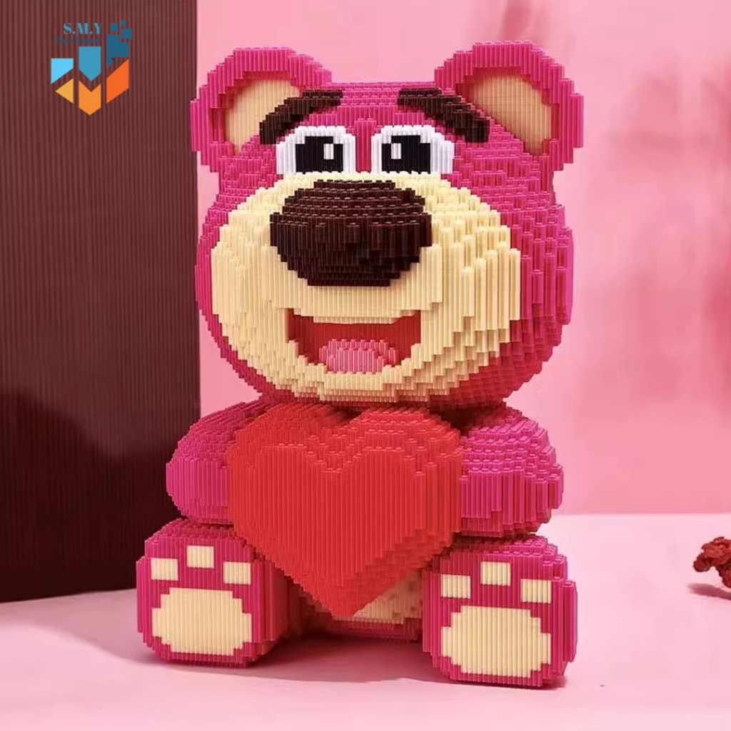 Jual SMY Toystown Sitting Lotso Bear Nano Block Big Bricks Mainan Balok ...