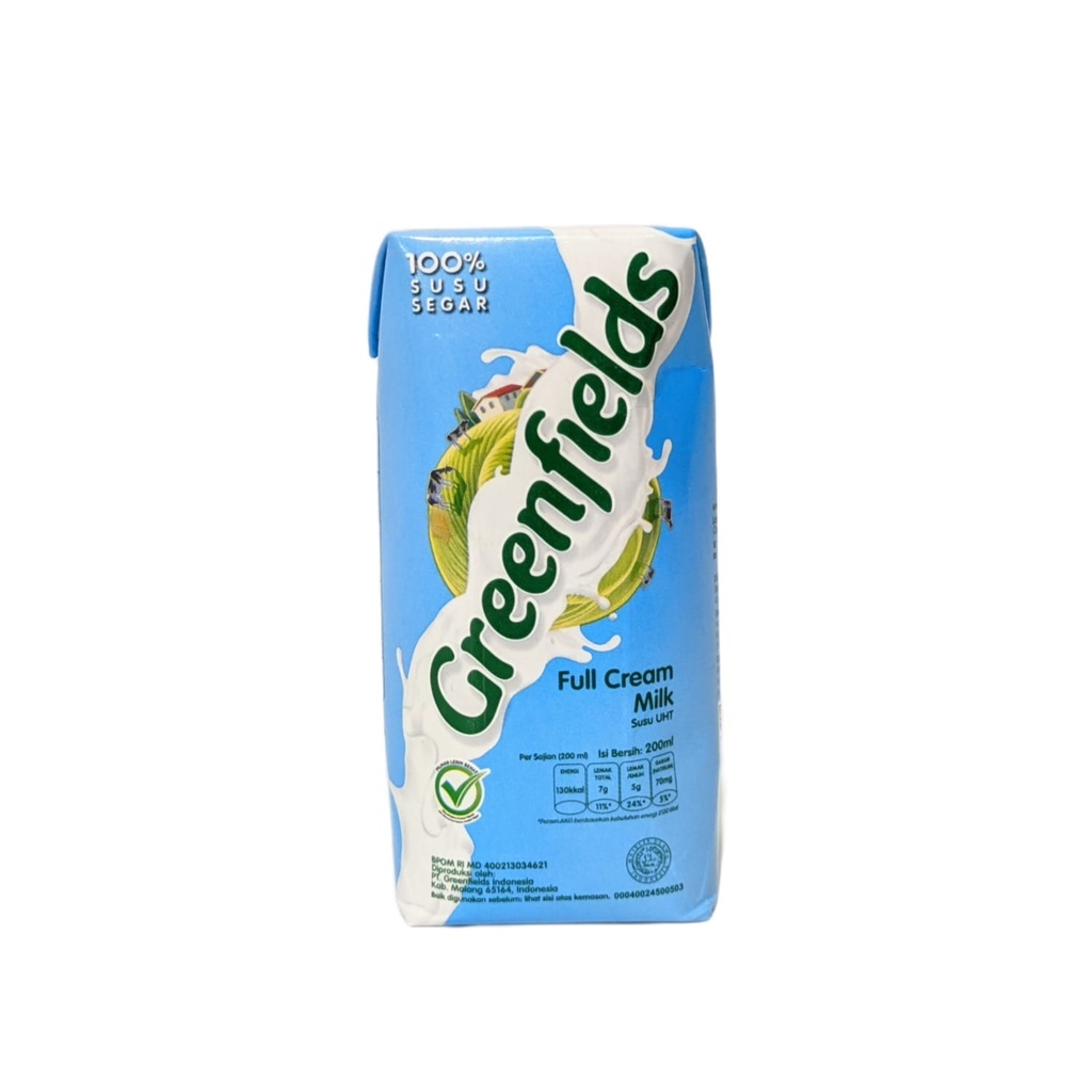 Jual Susu GreenFields UHT Fresh Milk 200 ML Full Cream | Shopee Indonesia