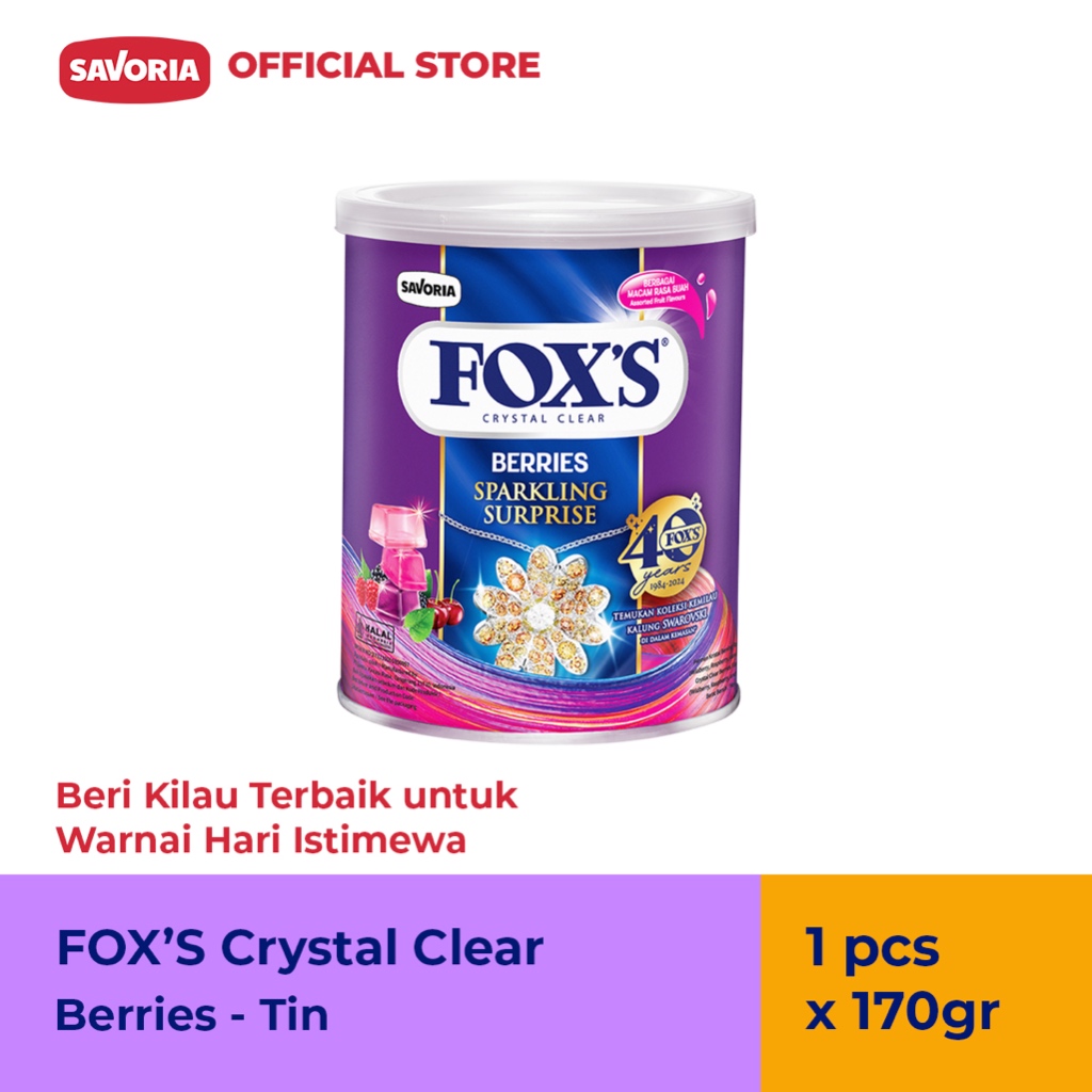 Jual FOX'S Berries Tin - Permen Berry Kaleng 170g | Shopee Indonesia