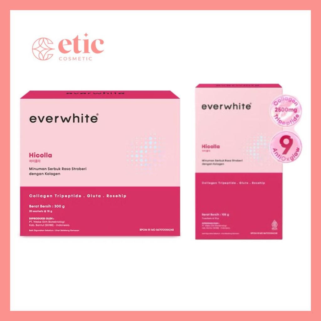 Jual EVERWHITE Hicolla Strawberry Minuman Collagen Pencerah | Shopee Indonesia