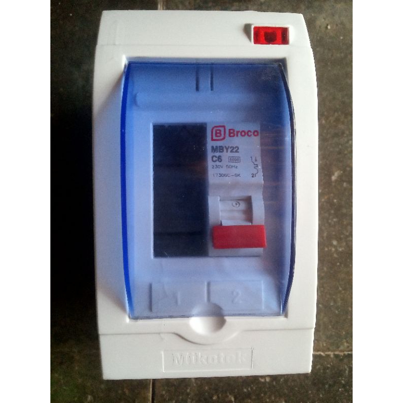Jual MCB brocco 6 ampere plus box/penganti fuse box sekring rumah ...
