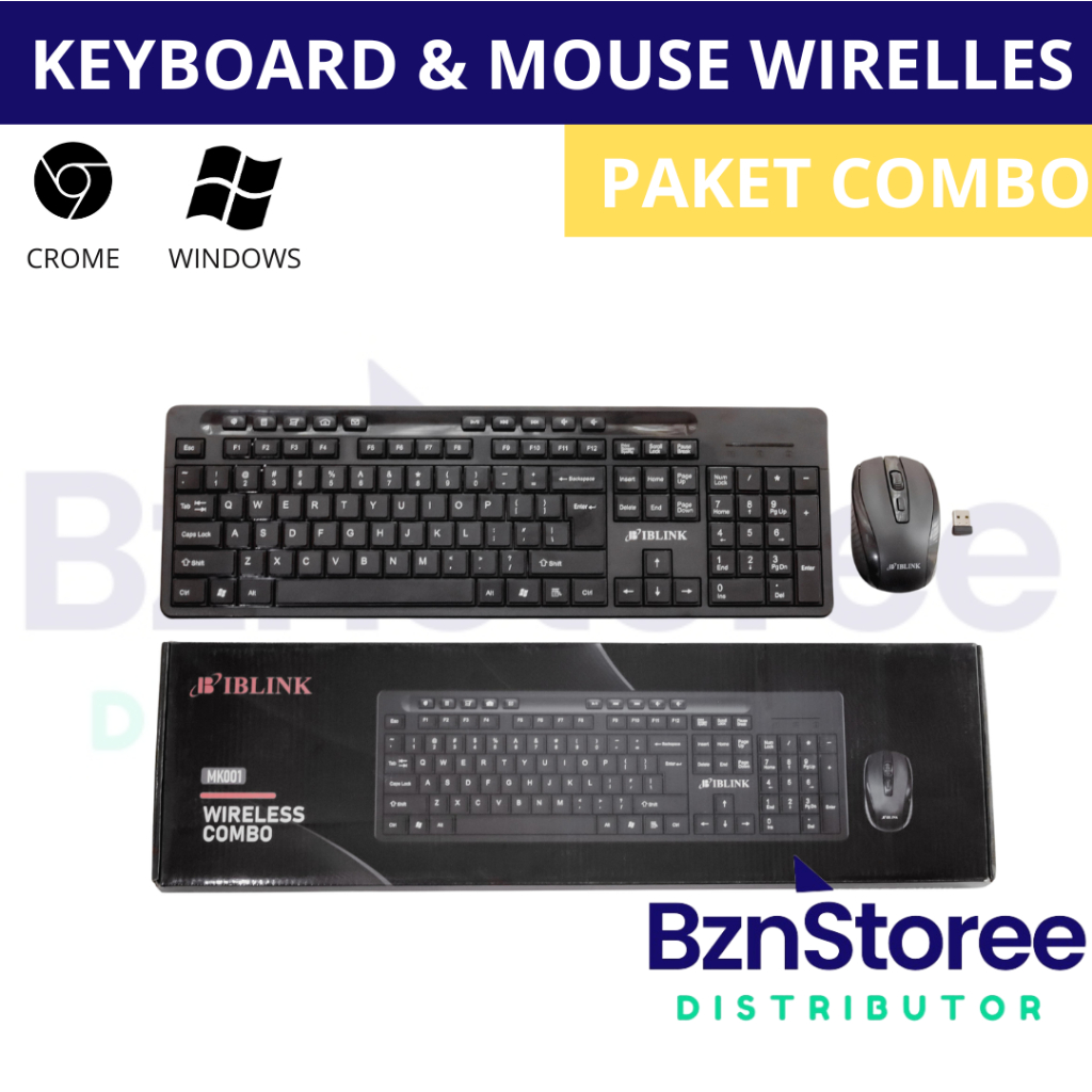 Jual Combo Set Optical Mouse & Keyboard Wireless 2.4G / Wireless ...