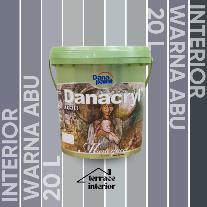 Jual Cat Tembok Interior Danapaint Danacryl Warna Abu 20 L | Shopee ...