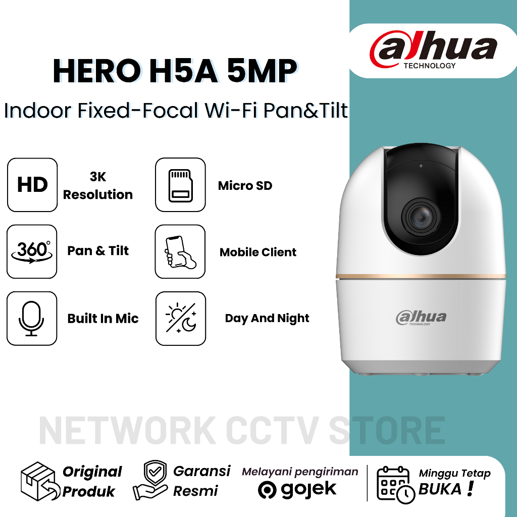 Jual Dahua Hero H5A 5MP Series Wi-Fi Pan & Tilt Camera Indoor | Shopee Indonesia