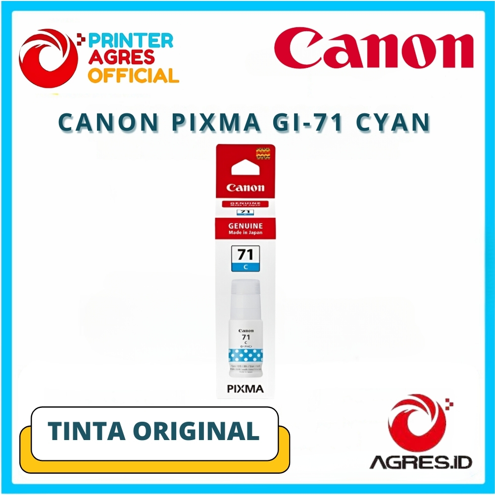 Jual Tinta Printer CANON TINTA GI 71 GI-71 GI71 Cyan Original 100% ...
