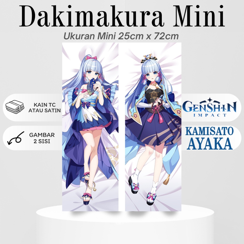 Jual DAKIMAKURA MINI Genshin Impact AYAKA KAMISATO Bantal Anime Waifu ...